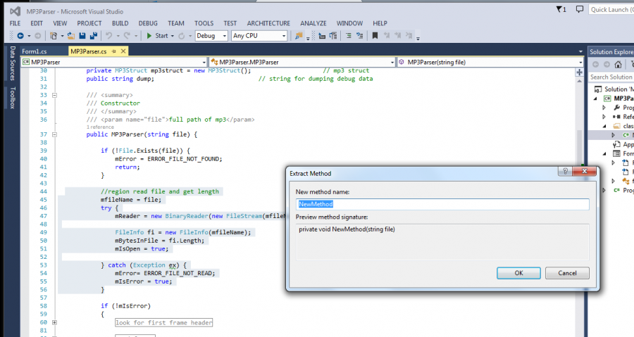 Visual Studio – Edit Menu Refactor options – Truelogic Blog