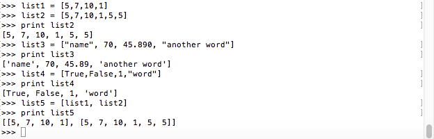 Python 2.7 – Fundamentals – Collections – Lists – Truelogic Blog